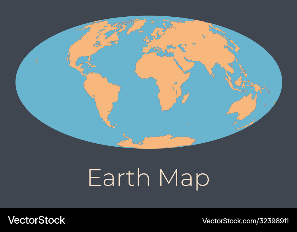 Map earth Royalty Free Vector Image - VectorStock
