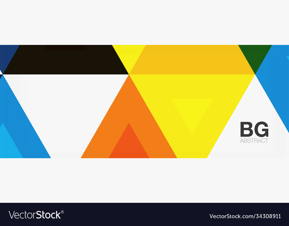 Mosaic Triangle Pattern Abstract Background Vector Image