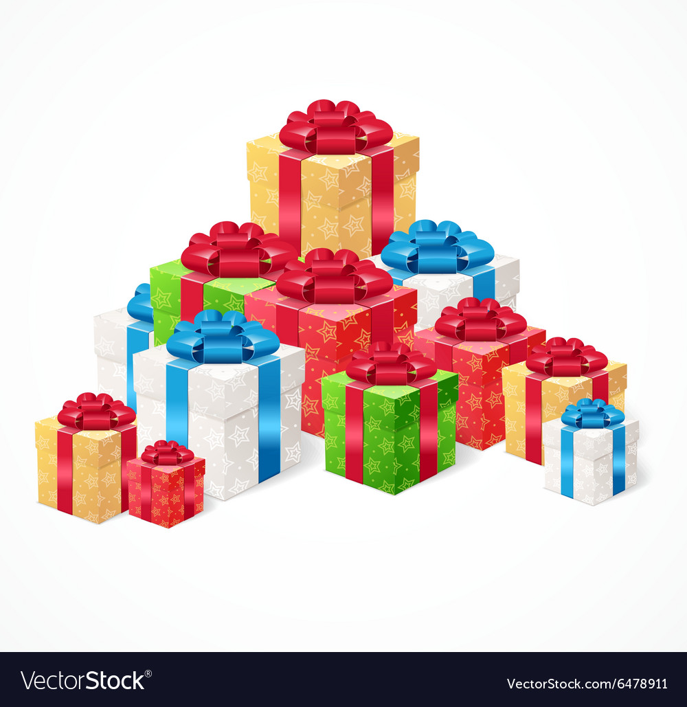 Present box set Royalty Free Vector Image - VectorStock