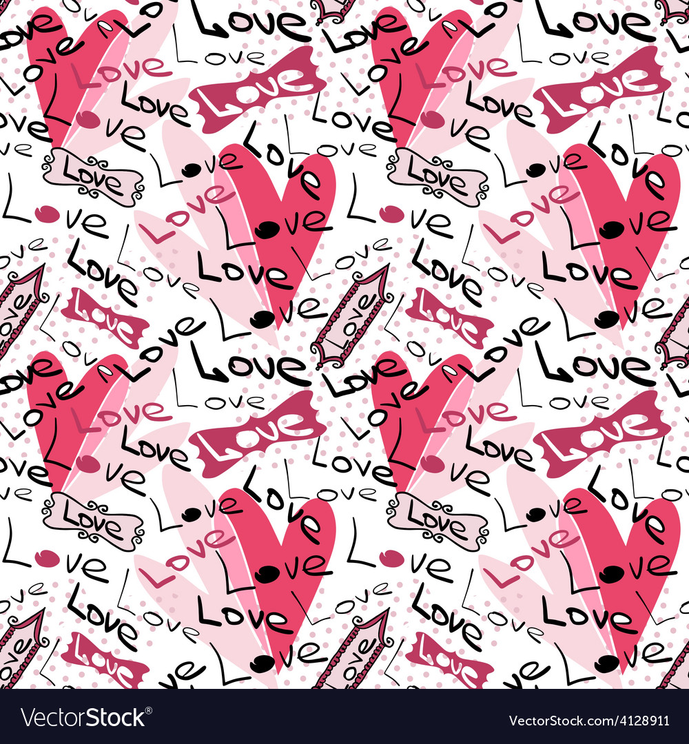 Seamless love pattern Royalty Free Vector Image