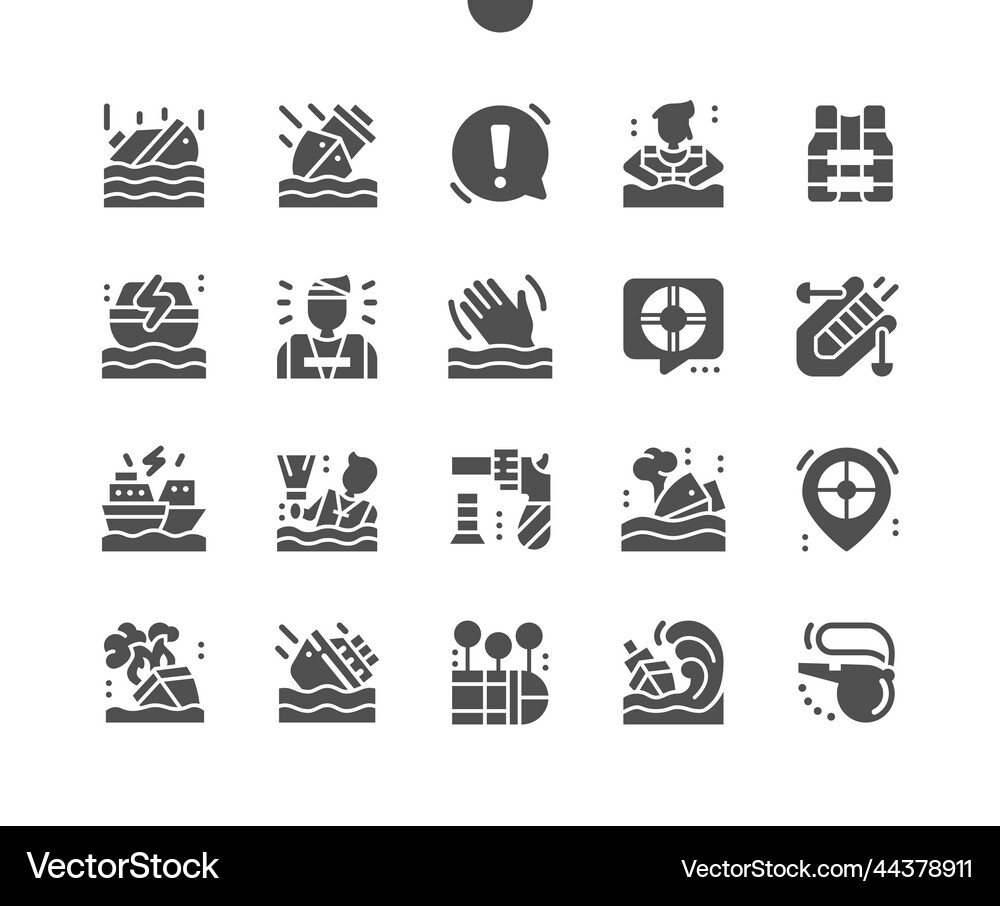 Shipwreck overboard passenger ship is sinking Vector Image