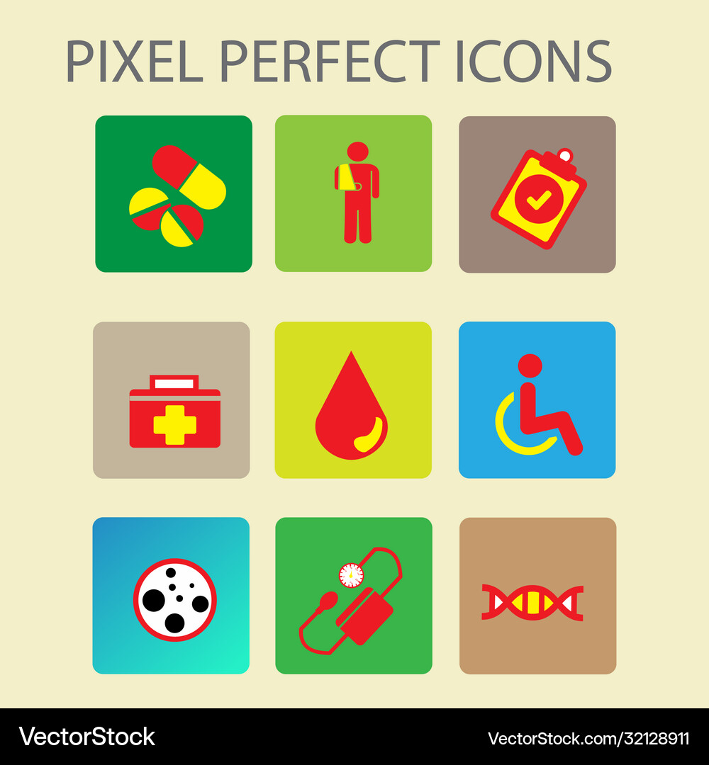 Symbol setsymbol icon for overview Royalty Free Vector Image