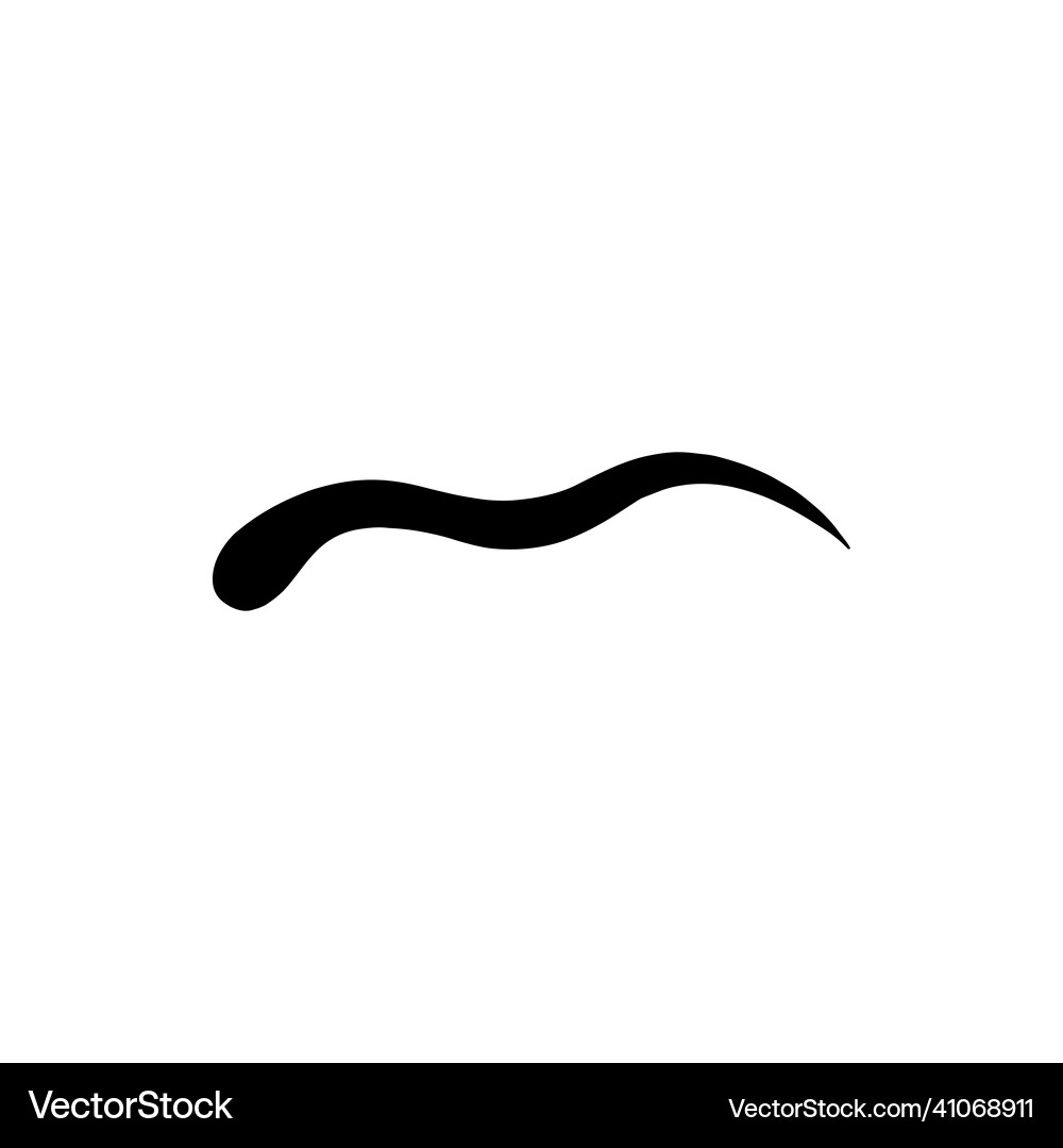 Underline typography swoosh black line handwritten