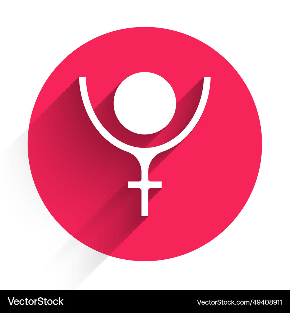 White ancient astrological symbol of pluto icon Vector Image