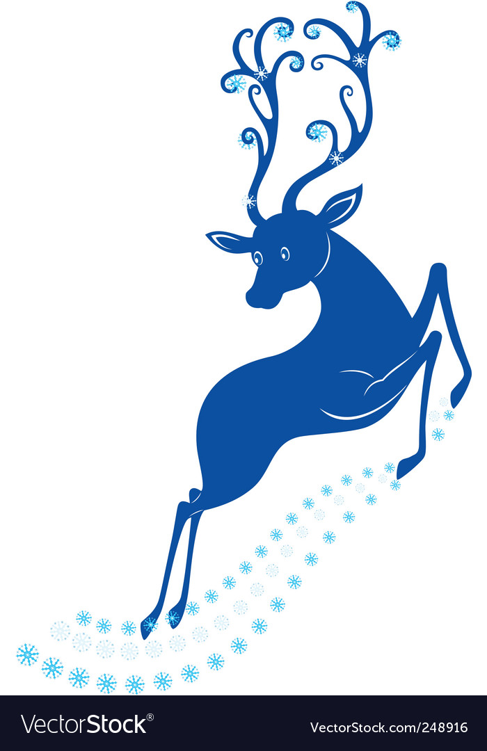 Christmas deer Royalty Free Vector Image - VectorStock
