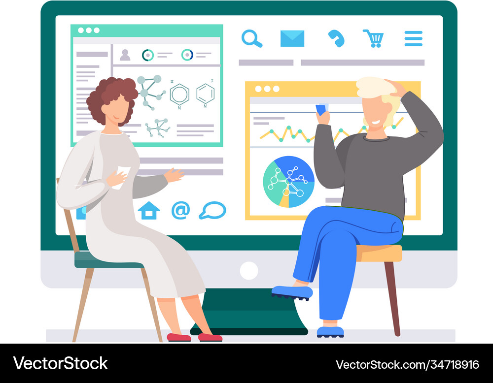 Couple sitting and playing game people Royalty Free Vector