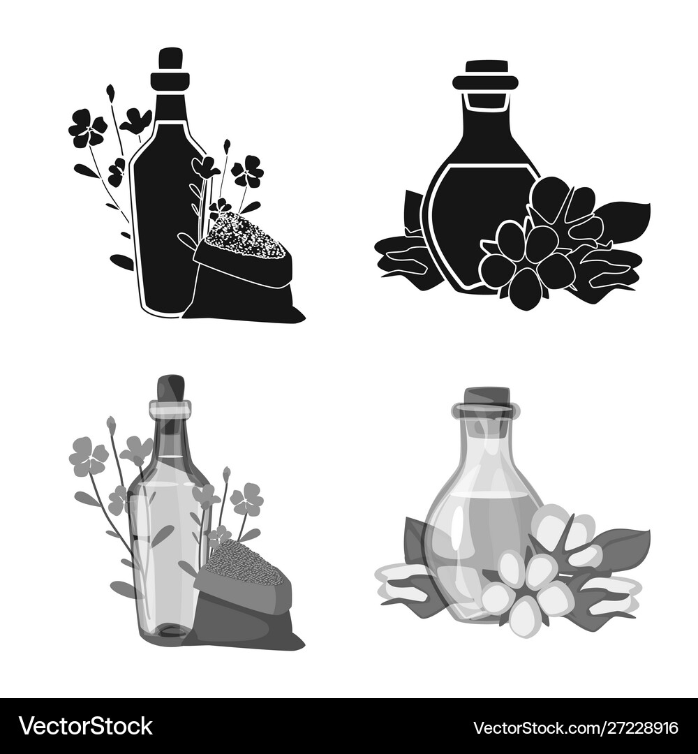 Design healthy and vegetable sign set Royalty Free Vector