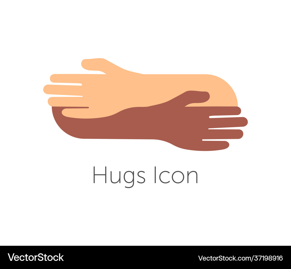 Human hugs hugging hands support and love symbol Vector Image