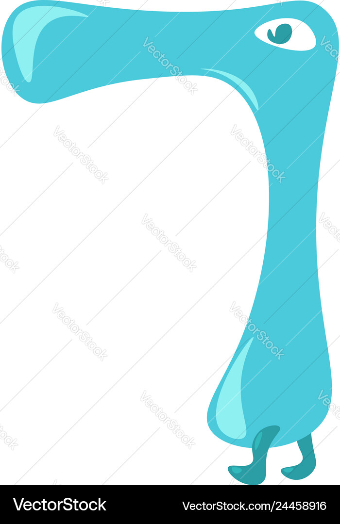 Numerical number seven in blue color Royalty Free Vector