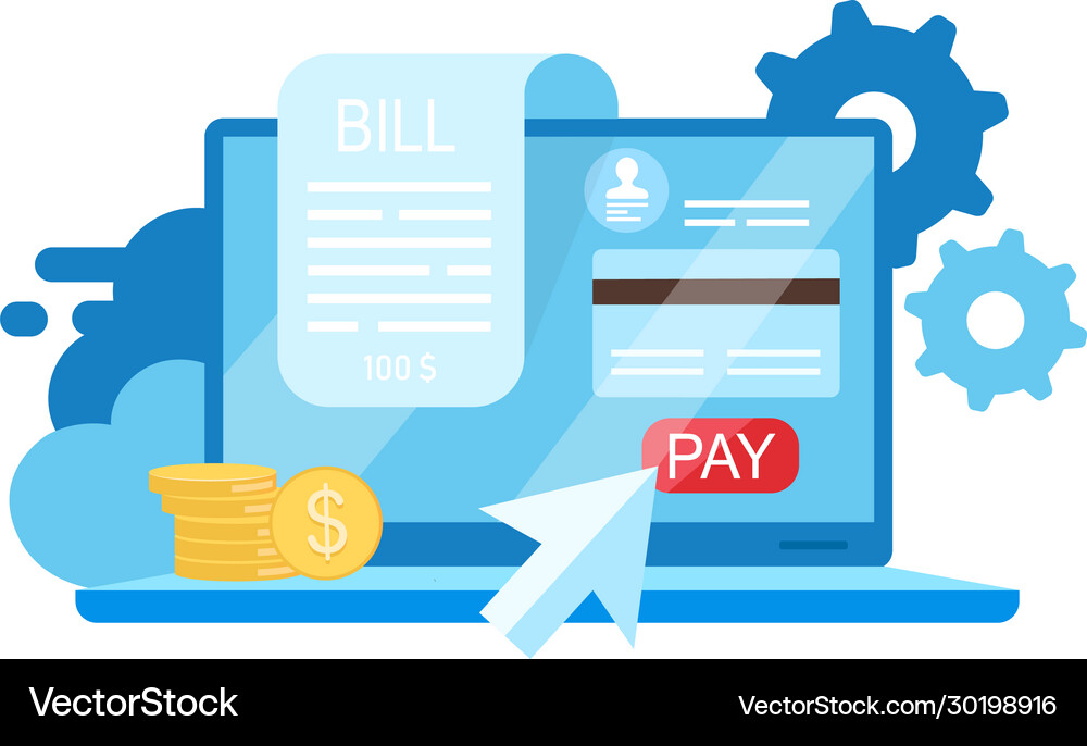 Online Bill Payment System Royalty Free Vector Image