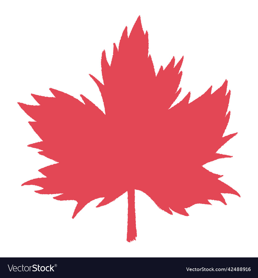 Red maple leaf design Royalty Free Vector Image
