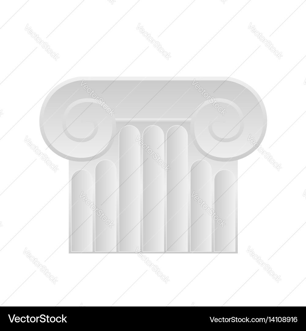 Roman column icon flat of Royalty Free Vector Image