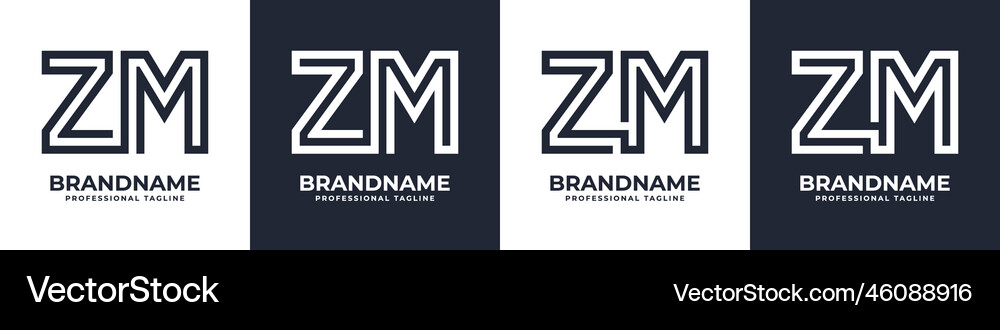 Simple zm monogram logo suitable for any business Vector Image