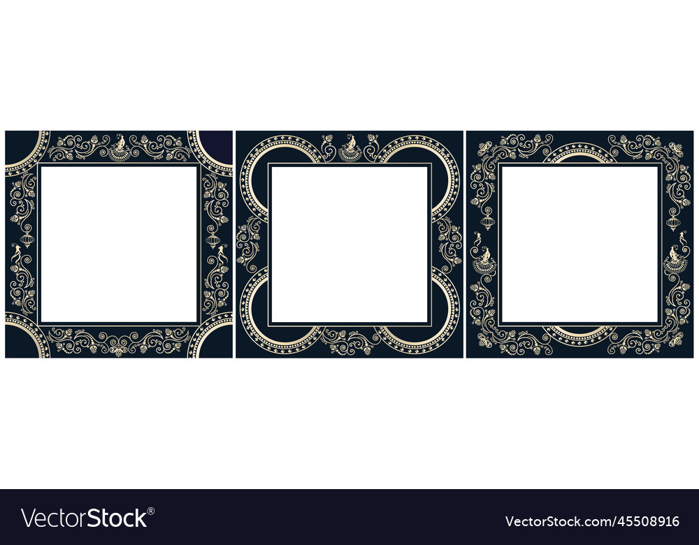 Vintage frames set Royalty Free Vector Image - VectorStock
