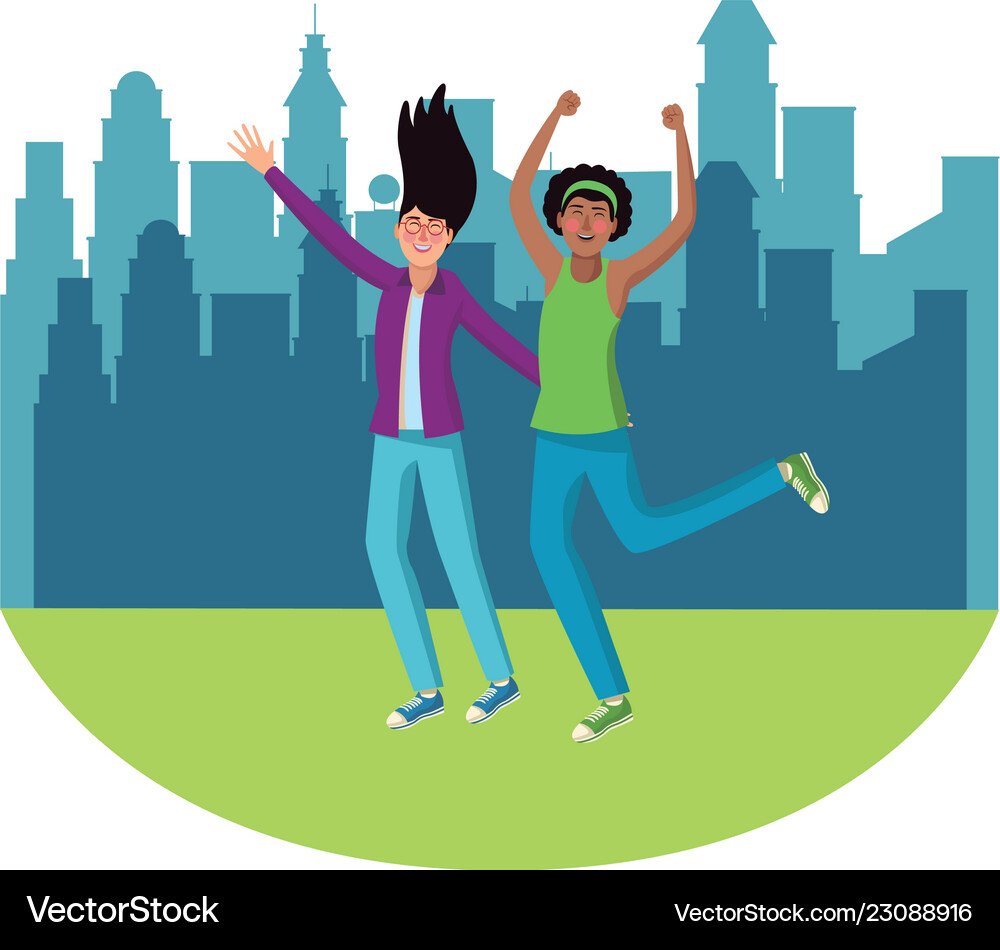 Young women friends Royalty Free Vector Image - VectorStock