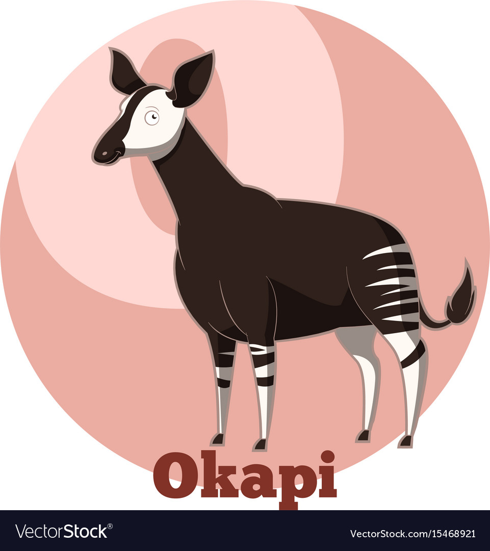 Abc cartoon okapi Royalty Free Vector Image - VectorStock