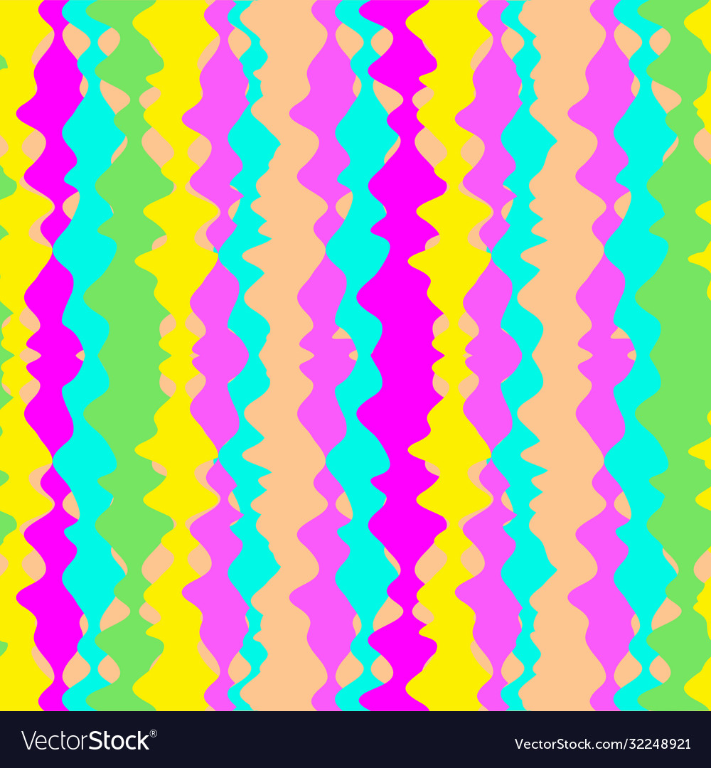 Abstract seamless pattern multicolored wavy Vector Image