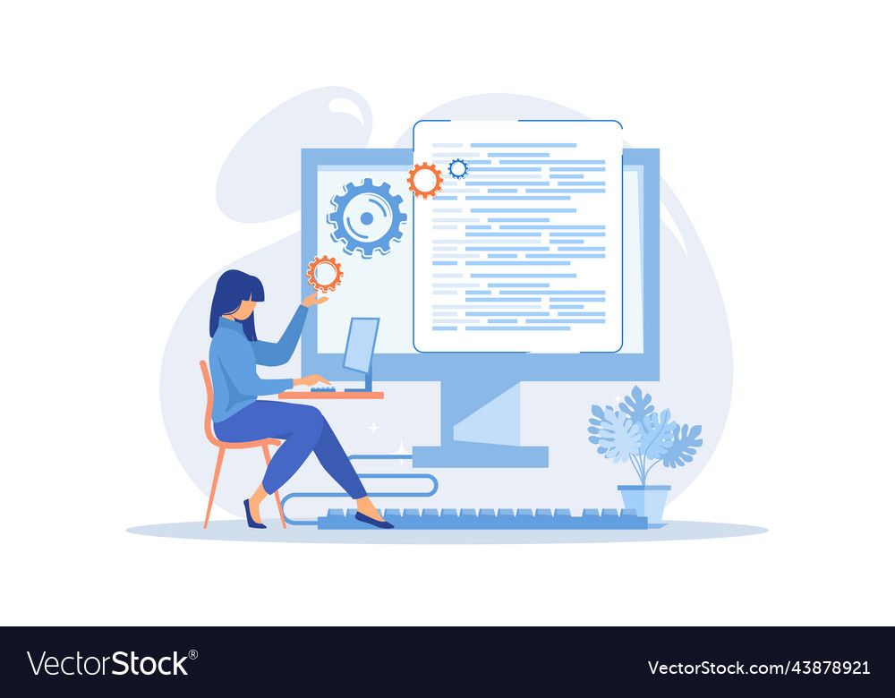 Back End Development Software Development Process Vector Image