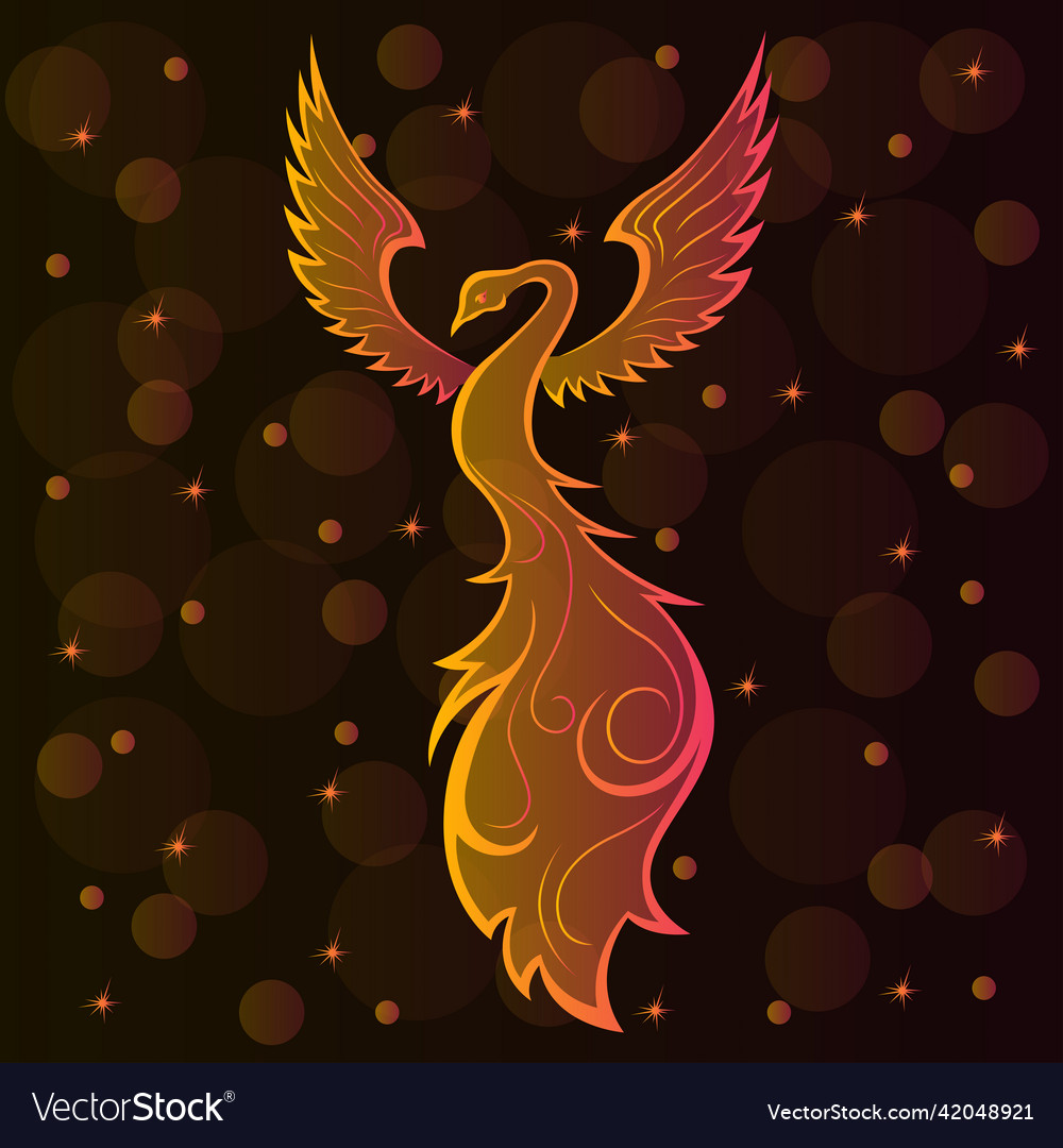 Beautiful firebird Royalty Free Vector Image - VectorStock