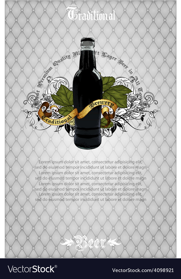Beer background Royalty Free Vector Image - VectorStock