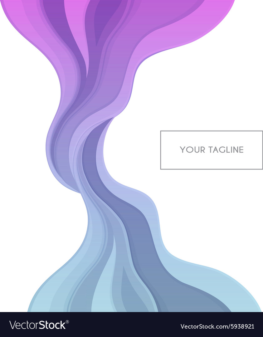 Colored waves design template Royalty Free Vector Image