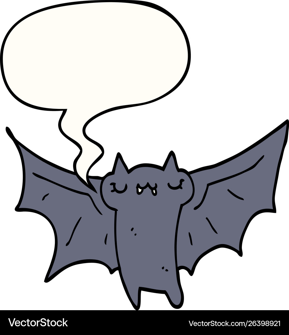 Cute cartoon halloween and speech bubble Vector Image