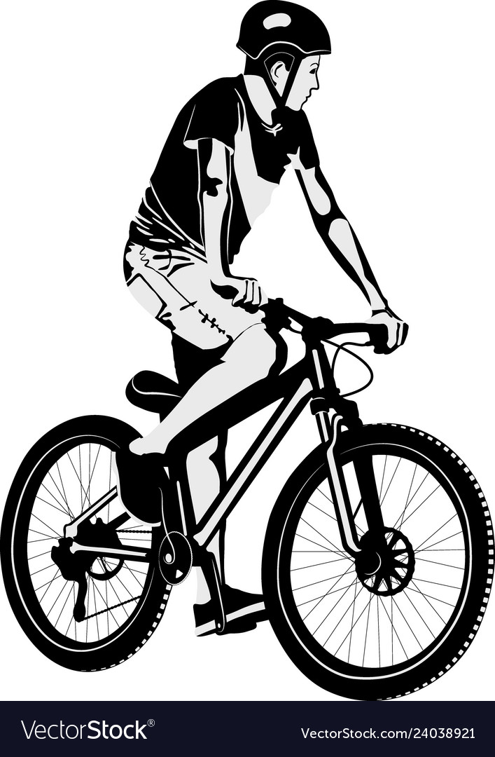 Cyclist Royalty Free Vector Image - VectorStock