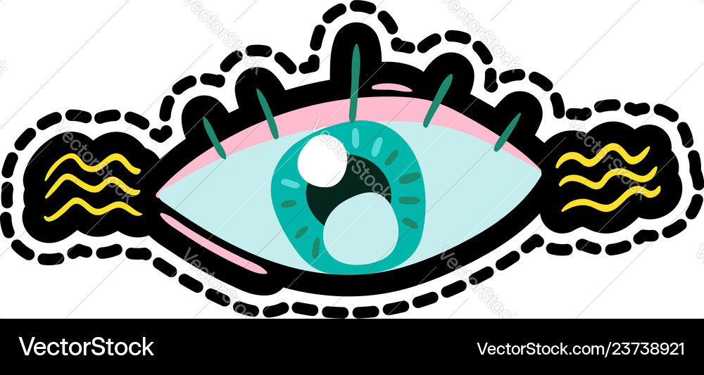 Eye stitched frame Royalty Free Vector Image - VectorStock