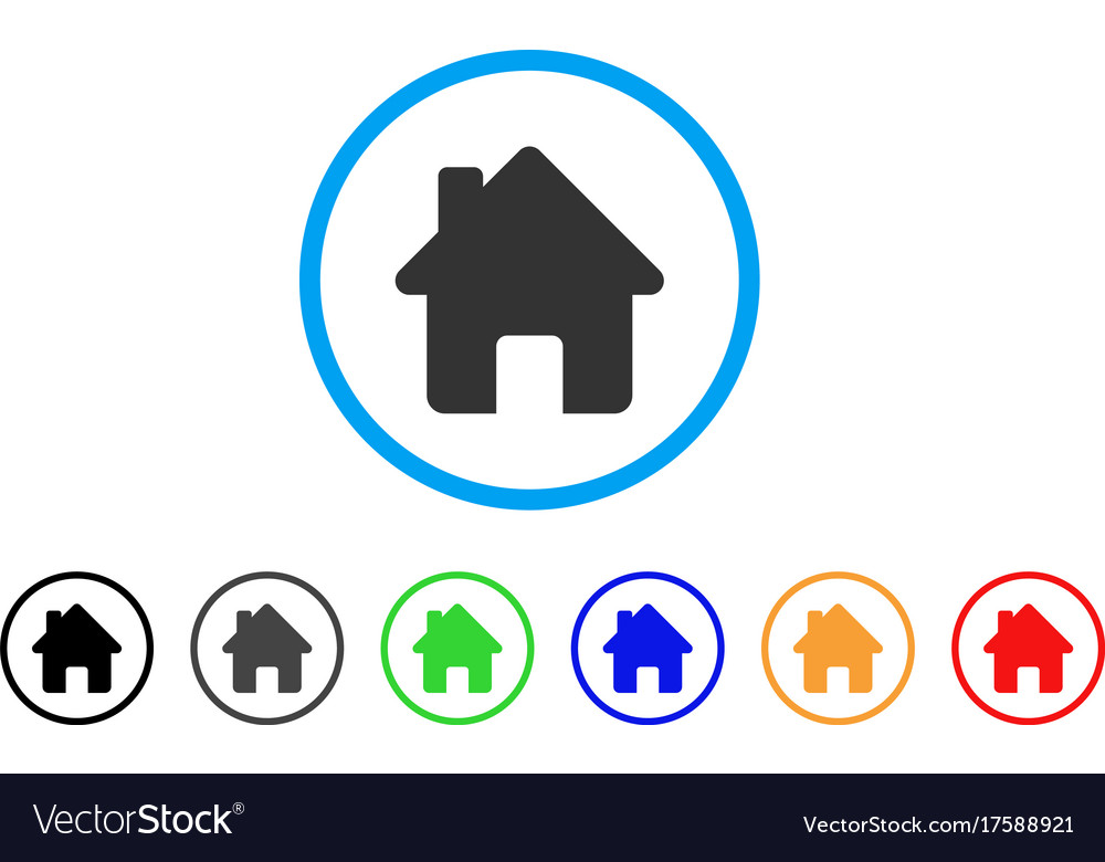Home rounded icon Royalty Free Vector Image - VectorStock