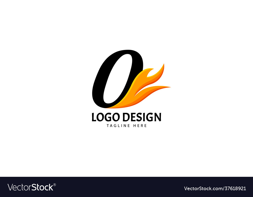 Letter o fire logo Royalty Free Vector Image - VectorStock