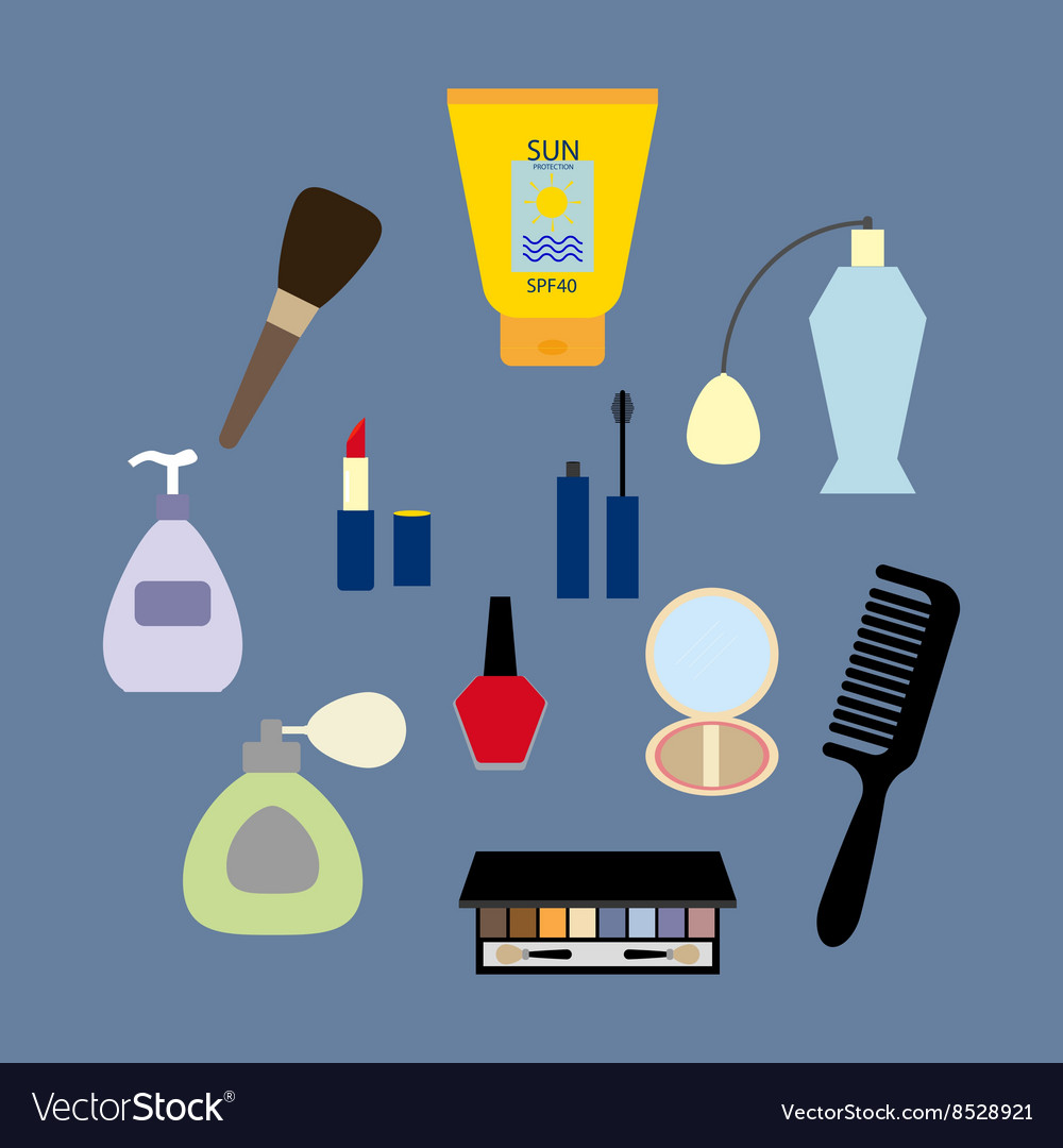 Make up icons set Royalty Free Vector Image - VectorStock