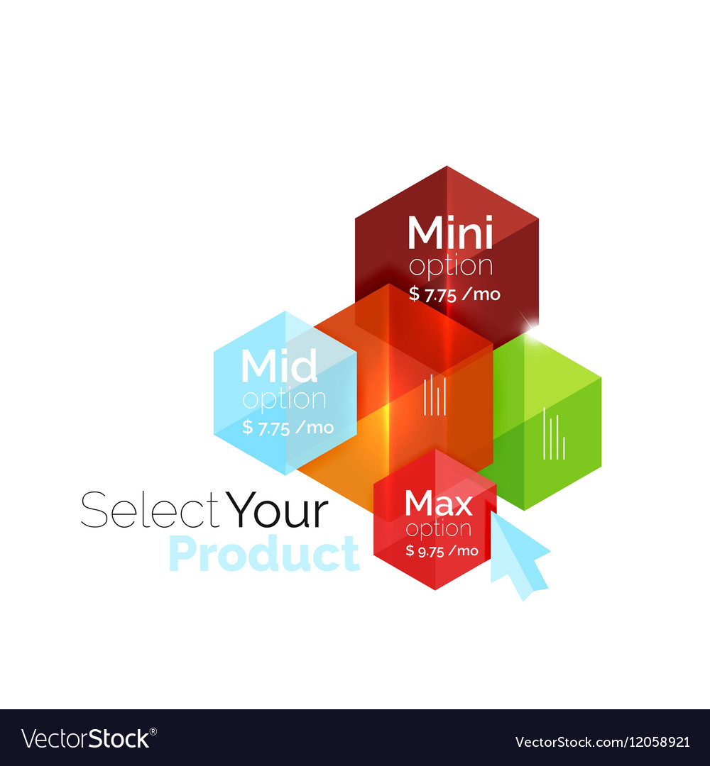 Option select template Royalty Free Vector Image