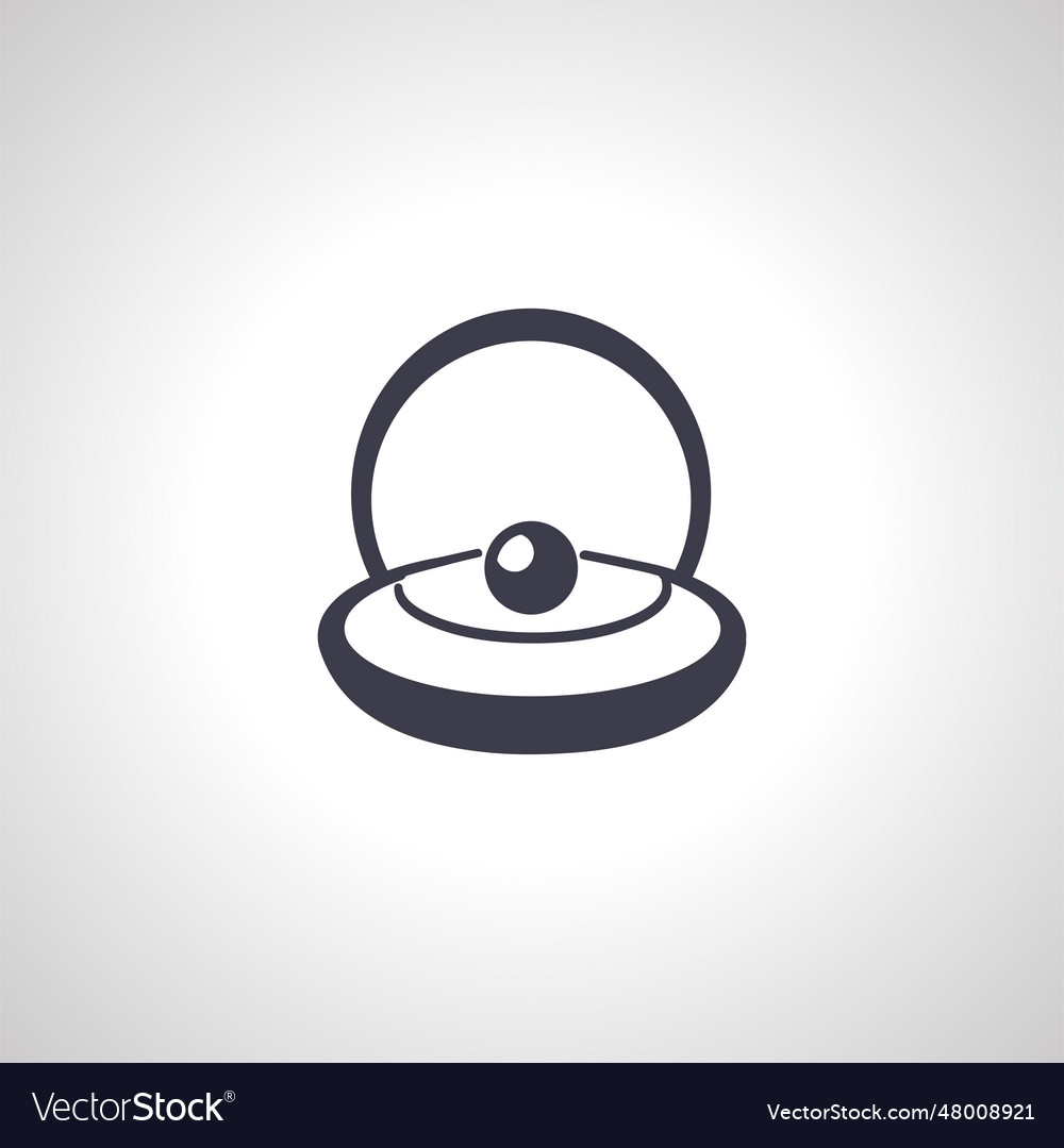Pearl icon isolated icon Royalty Free Vector Image