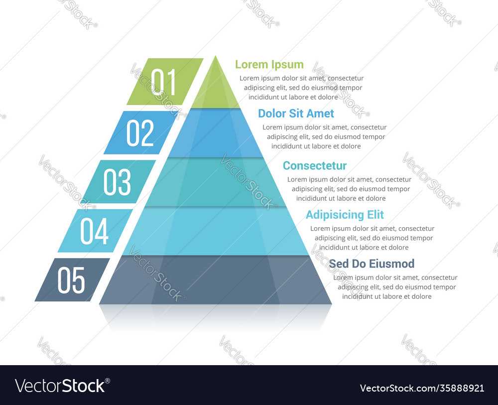 Pyramid infographics Royalty Free Vector Image