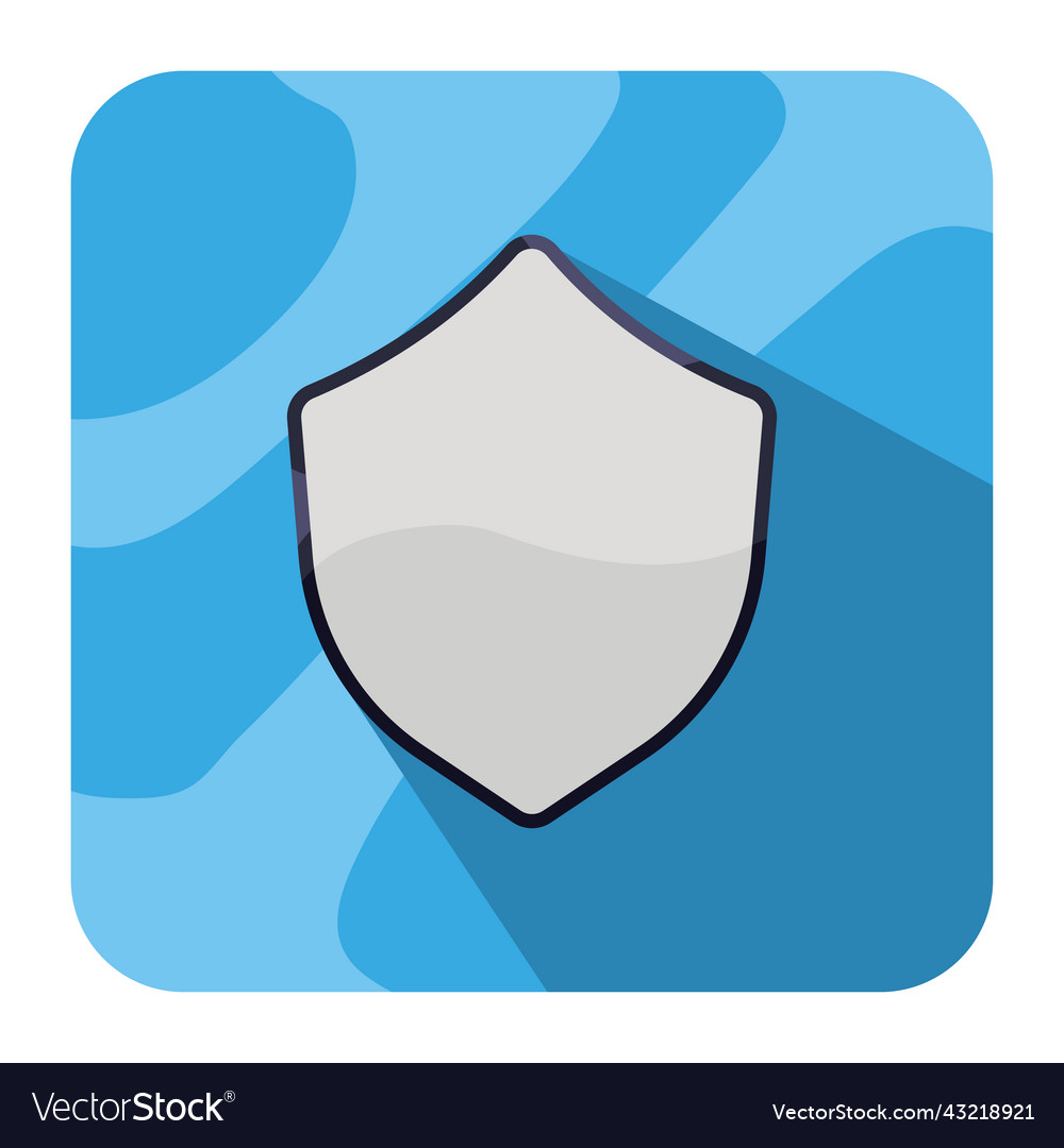 Security shield app button Royalty Free Vector Image
