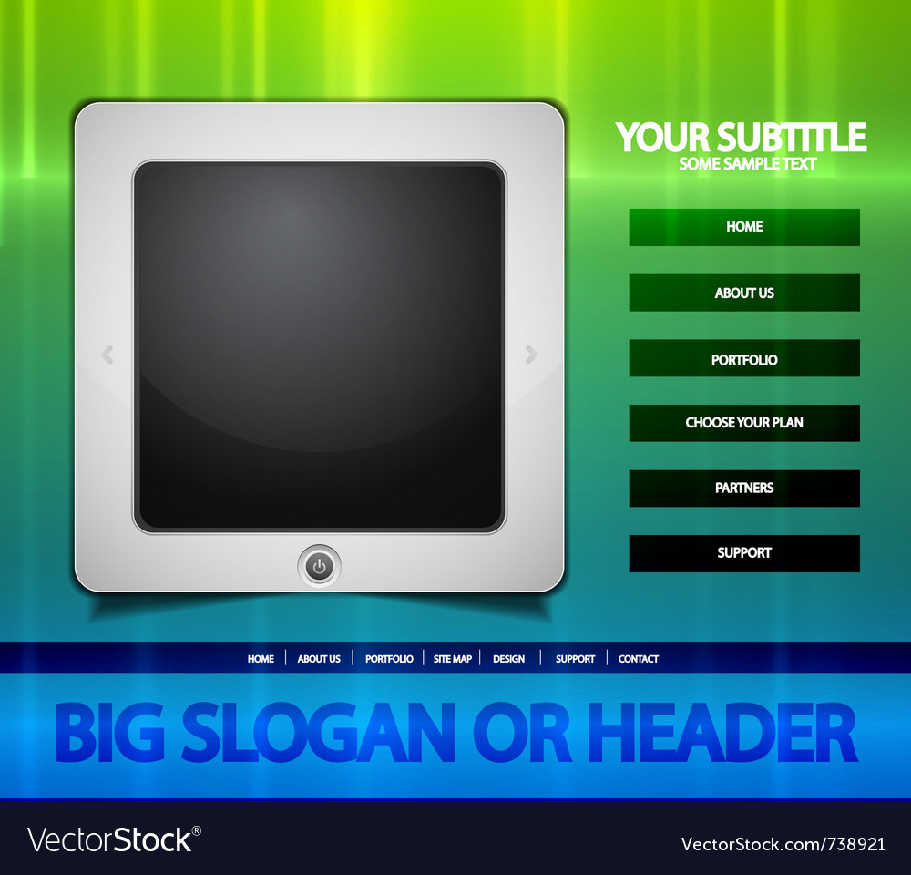 Tablet web page Royalty Free Vector Image - VectorStock