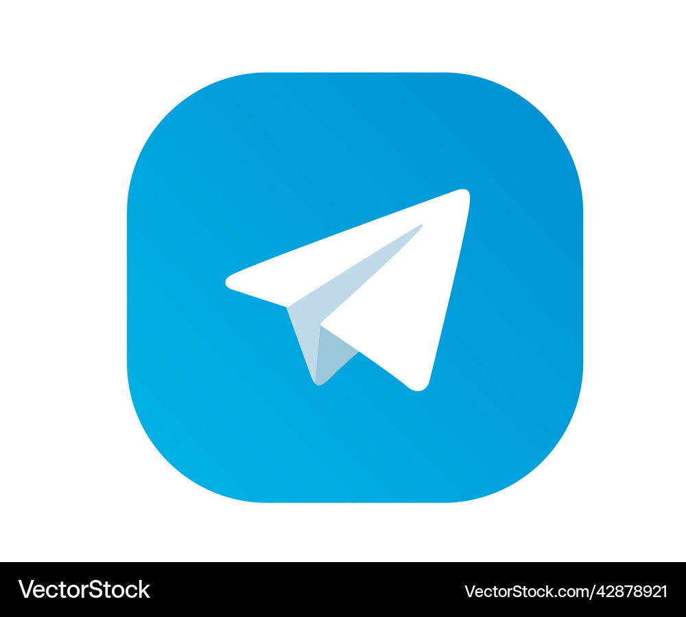 Telegram social media icon abstract symbol Vector Image