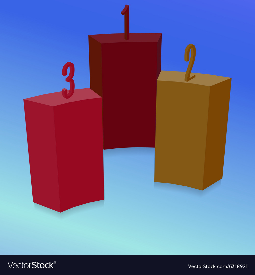 Three colored blocks Royalty Free Vector Image