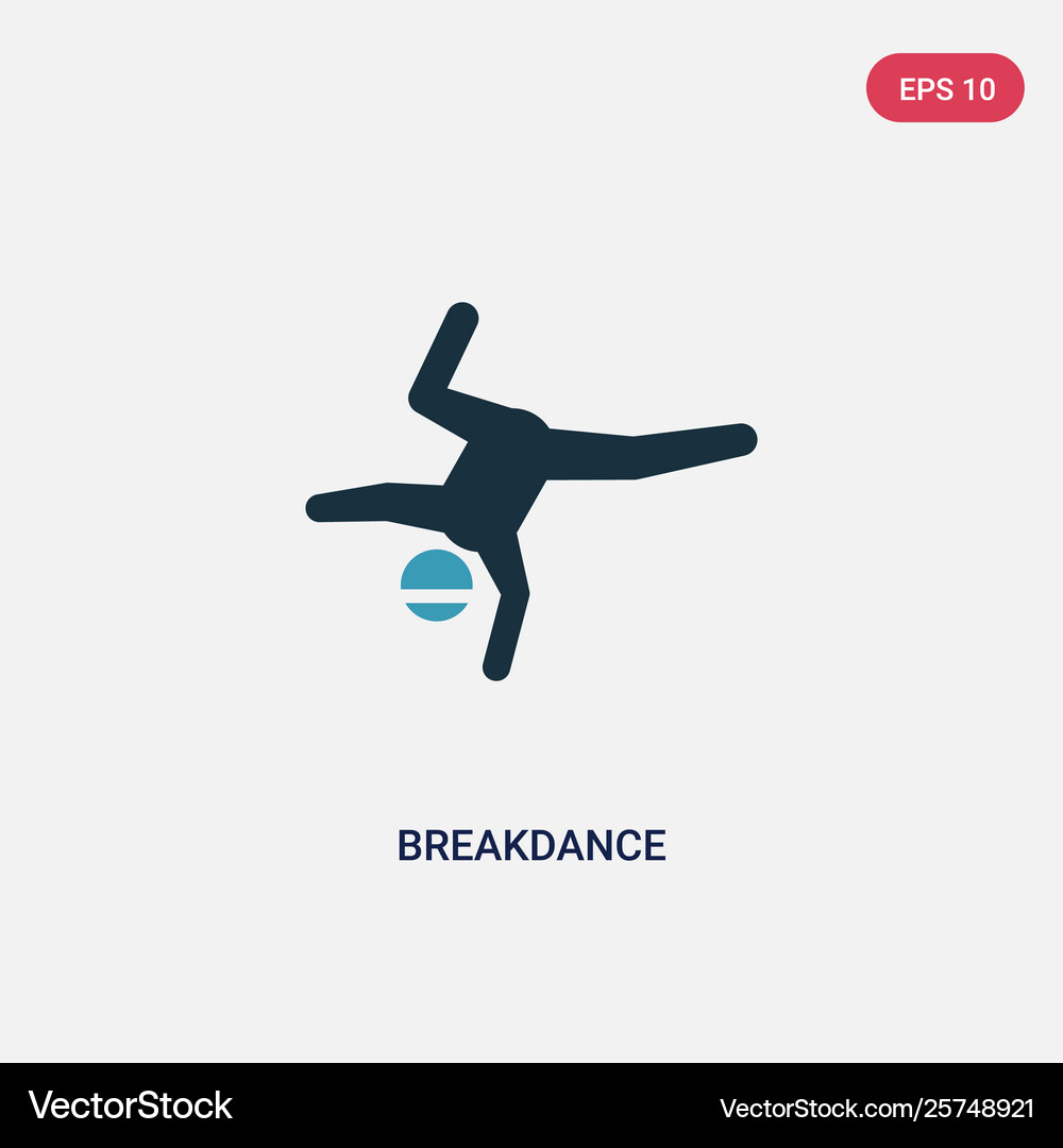 Two color breakdance icon from sports concept Vector Image