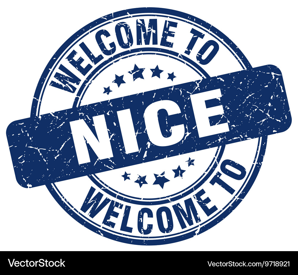Welcome to nice Royalty Free Vector Image - VectorStock