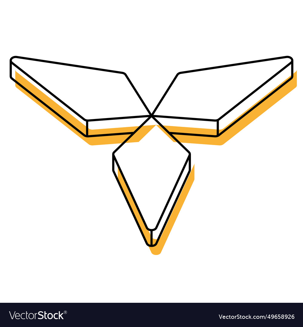 2d isometric star shape icon Royalty Free Vector Image