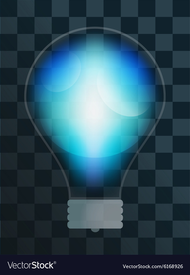Bulb lamp transparent isolated Royalty Free Vector Image