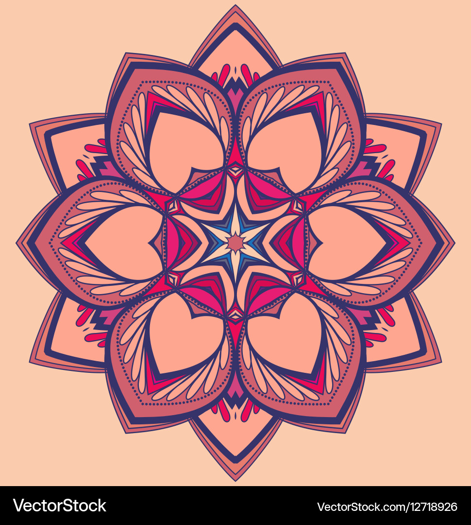 Flower mandala Royalty Free Vector Image - VectorStock