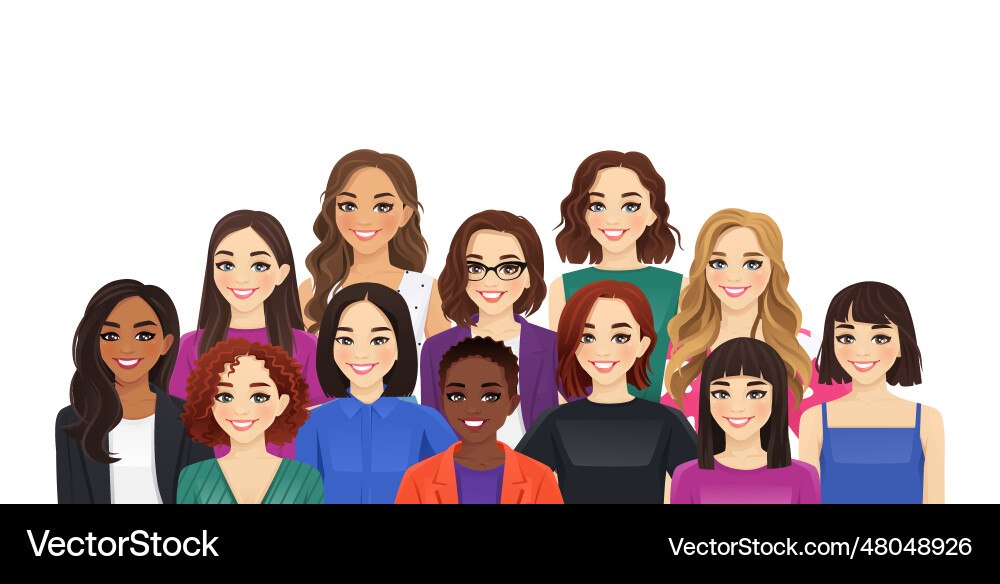 Group of women Royalty Free Vector Image - VectorStock
