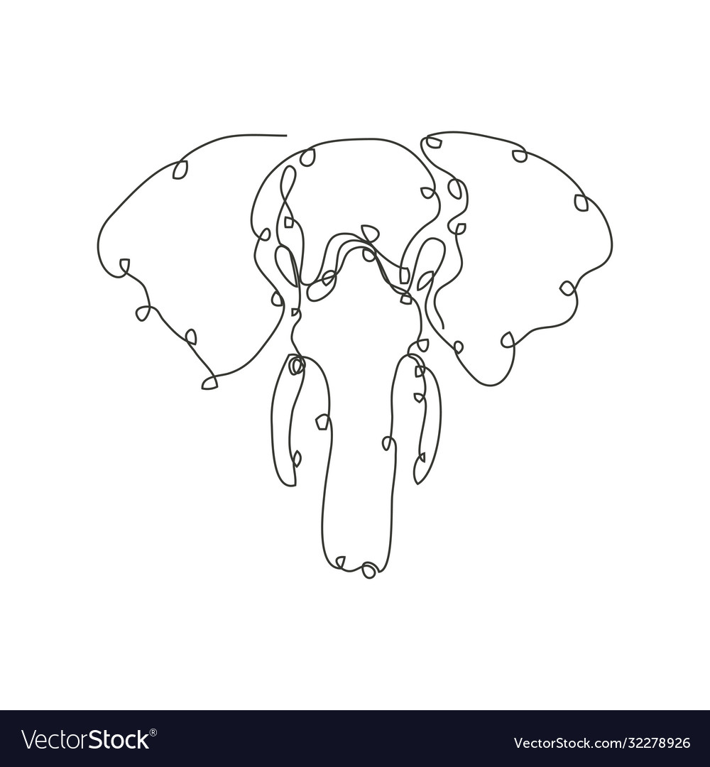 Hand drawn animal continuous line Royalty Free Vector Image