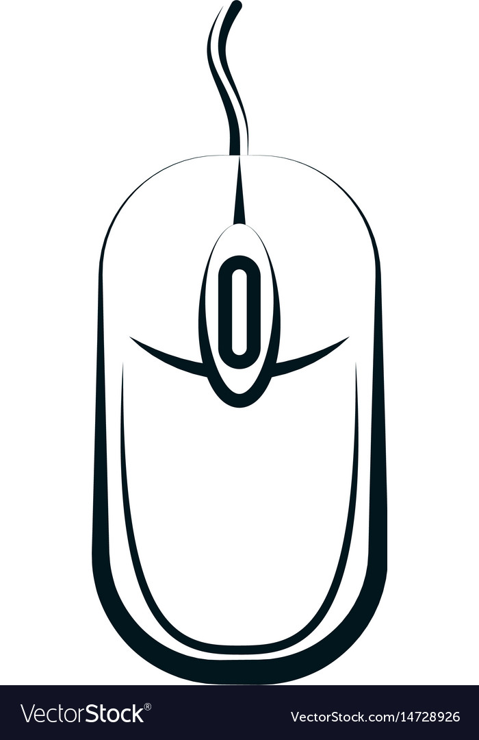 Mouse computer device Royalty Free Vector Image