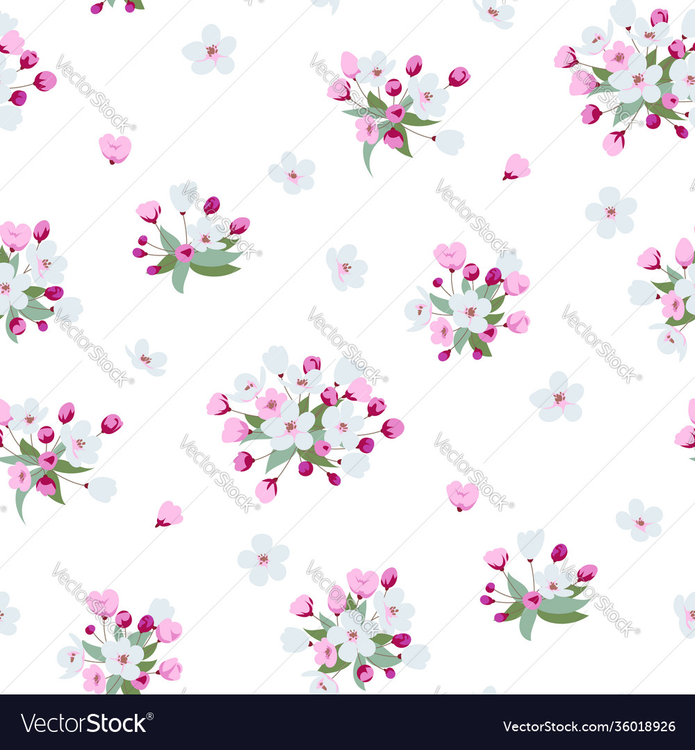 Seamless pattern with cherry Royalty Free Vector Image