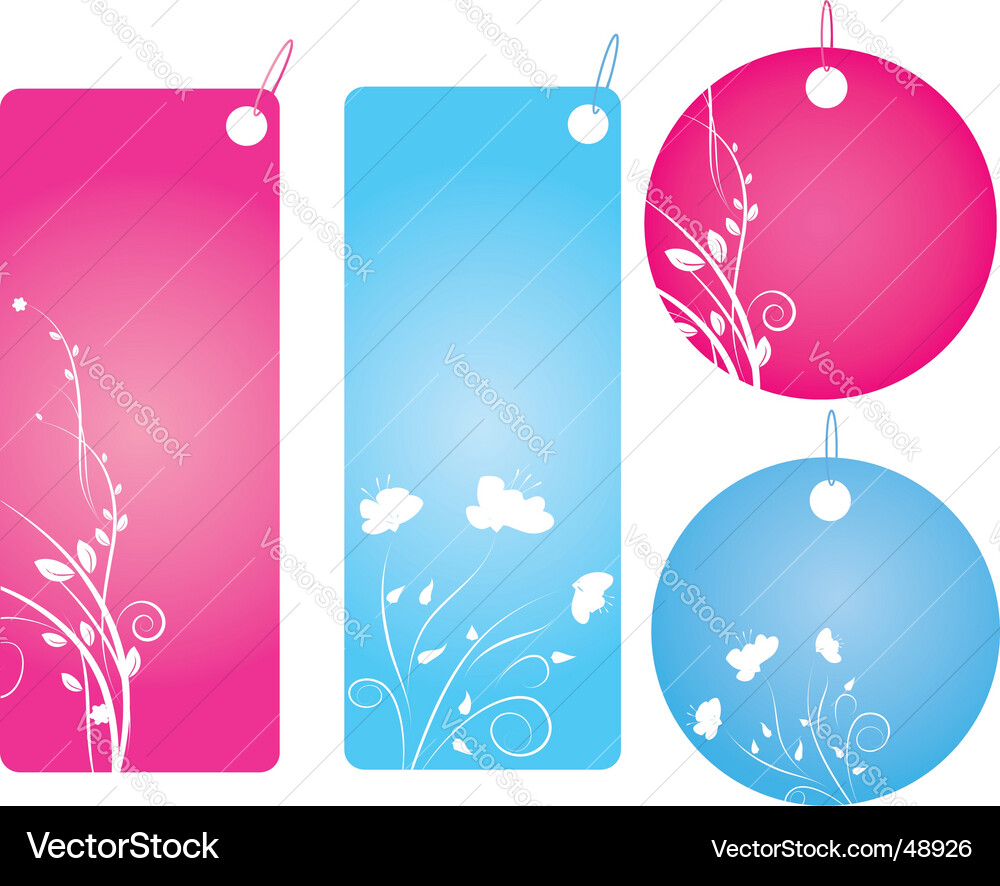 Set of four shopping labels Royalty Free Vector Image