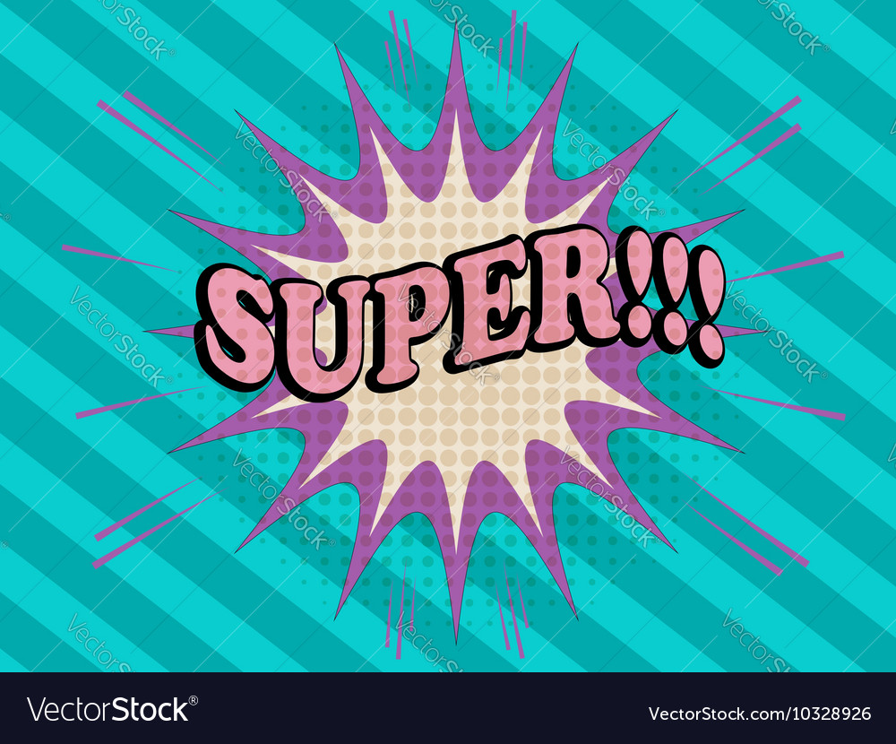 Super comic text Royalty Free Vector Image - VectorStock