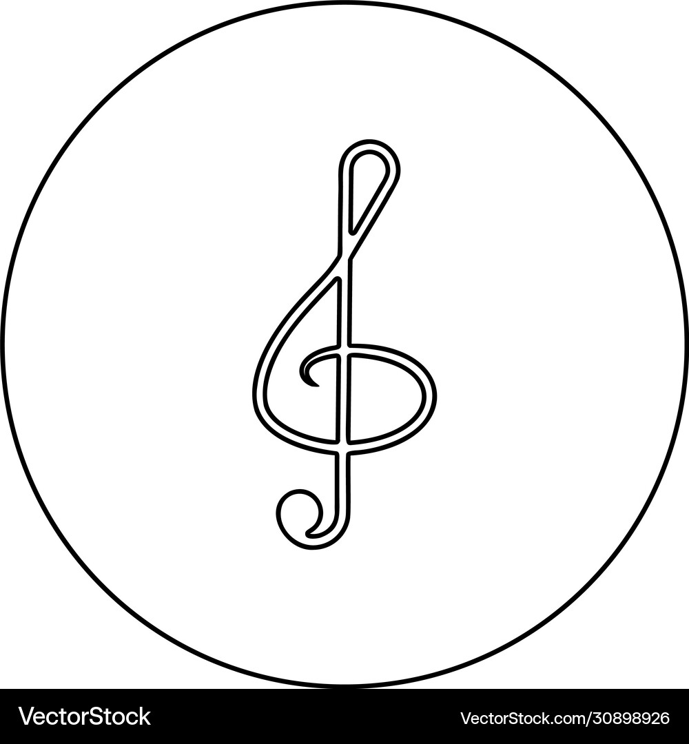 Treble Clef Outline
